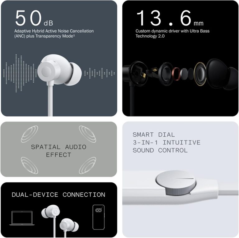 CMF Neckband Pro 50dB Hybrid ANC Earbuds Dark Grey Best Price In Bangladesh