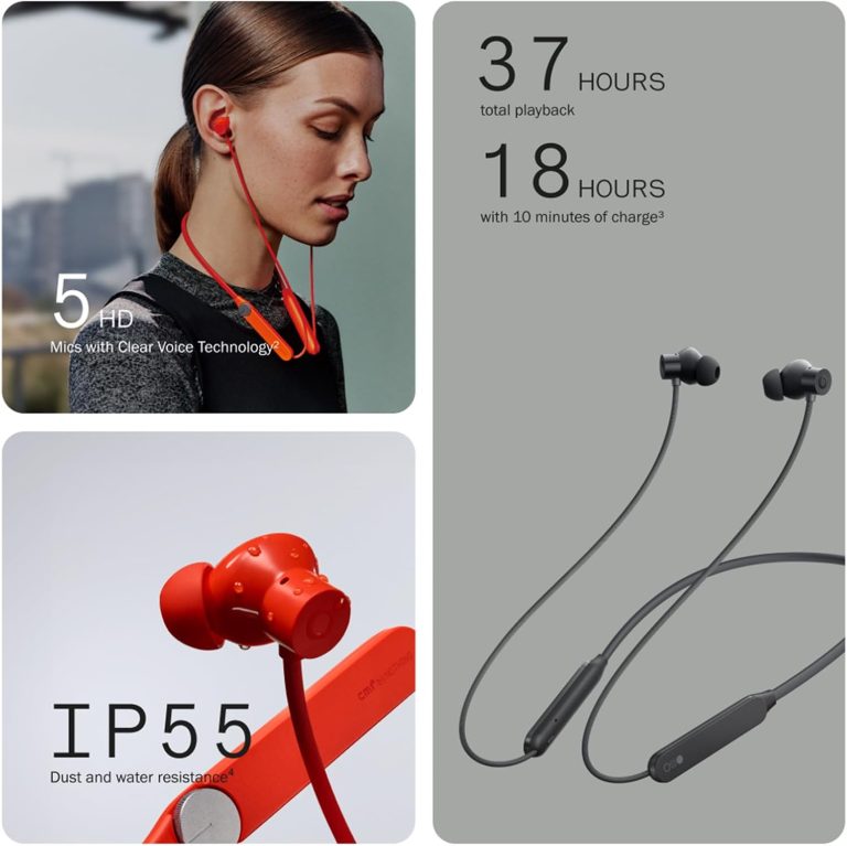 CMF Neckband Pro 50dB Hybrid ANC Earbuds Dark Grey Best Price In Bangladesh
